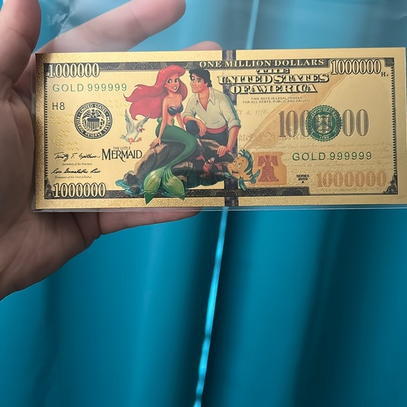Accents | Little Mermaid Million Dollar Bill Novelty Note With Free ...
